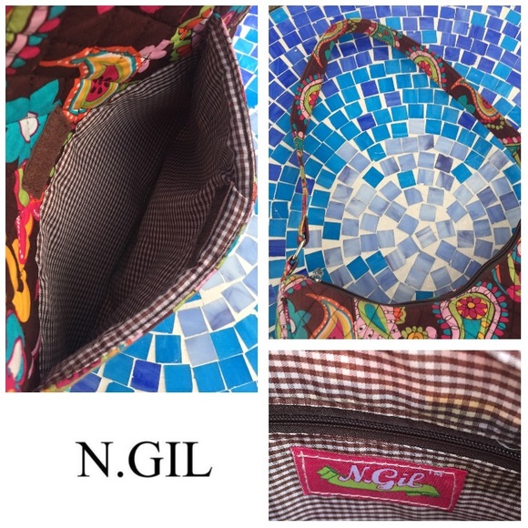 N. Gil | Bags | Adorable N Gil Quilted Cotton Hobo Bag | Poshmark